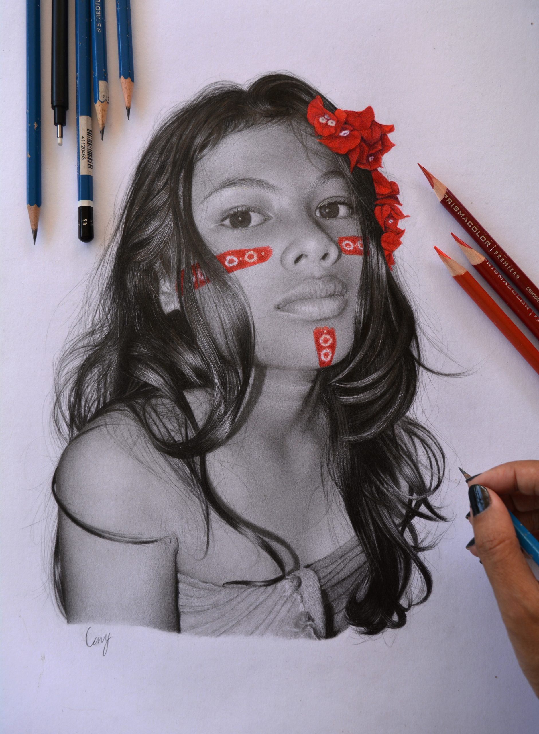 Temuan Indigenous Artist Leny Maknoh: Bringing Life Through Pencil ...